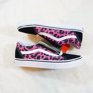 Vans | Shoes | Vans Old Skool Pink Black Leopard Print Shoes | Poshmark